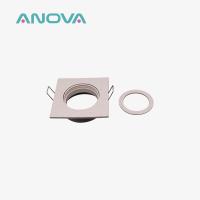 China Bamboo Fiber Downlight Enclosure Square Recessed MR16 Downlight Housing for sale