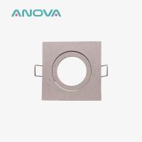China Bamboo Fiber Downlight Enclosure Square Recessed MR16 Downlight Housing for sale