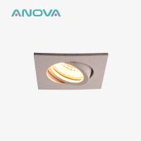 China Bamboo Fiber Downlight Enclosure Square Recessed MR16 Downlight Housing for sale