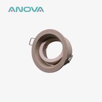 China Adjustable Tilt Mr16 Recessed Lighting Housing Round 68mm Cutout Downlight Enclosure for sale