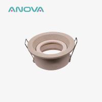 China Adjustable Tilt Mr16 Recessed Lighting Housing Round 68mm Cutout Downlight Enclosure for sale