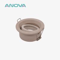 China Adjustable Tilt Mr16 Recessed Lighting Housing Round 68mm Cutout Downlight Enclosure for sale