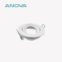 China Architectural Die-Cast Aluminum Recessed Spotlight Frame With 20° Tilt And Bi-Directional Rotation for sale