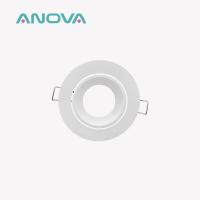 China Architectural Die-Cast Aluminum Recessed Spotlight Frame With 20° Tilt And Bi-Directional Rotation for sale