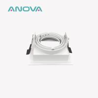 China Aluminum Square Recessed Spotlight 90° Rotation 20° Tilt Deep Anti-Glare For Commercial Lighting for sale