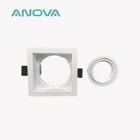 China Aluminum Square Recessed Spotlight 90° Rotation 20° Tilt Deep Anti-Glare For Commercial Lighting for sale