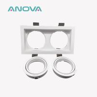 China Square Dual-Head Spotlight Frame Anti-Glare 90° Rotation Aluminum For Commercial for sale
