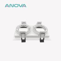 China Square Dual-Head Spotlight Frame Anti-Glare 90° Rotation Aluminum For Commercial for sale