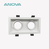 China Square Dual-Head Spotlight Frame Anti-Glare 90° Rotation Aluminum For Commercial for sale