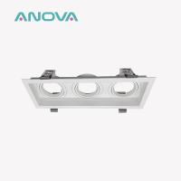China Aluminum Square Spotlight Anti-Glare 90° Rotation 20° Tilt For Commercial Lighting for sale