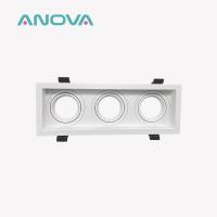 China Aluminum Square Spotlight Anti-Glare 90° Rotation 20° Tilt For Commercial Lighting for sale