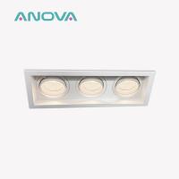 China Aluminum Square Spotlight Anti-Glare 90° Rotation 20° Tilt For Commercial Lighting for sale
