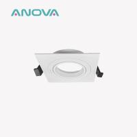 China Commercial Square Recessed Spotlight Frame with 20° Tilt and Rotating Housing for sale
