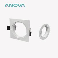 China Commercial Square Recessed Spotlight Frame with 20° Tilt and Rotating Housing for sale