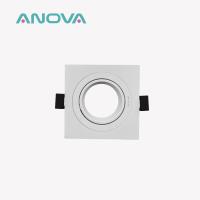 China Commercial Square Recessed Spotlight Frame with 20° Tilt and Rotating Housing for sale