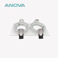 China Dual-Head Square Recessed Spotlight 20° Tilt & Rotating Housing for sale