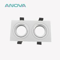 China Dual-Head Square Recessed Spotlight 20° Tilt & Rotating Housing for sale