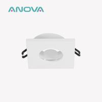 China Recessed Spotlight Frame Aluminum Square Design MR16 GU10 60mm Cut-out IP65 Rated for sale