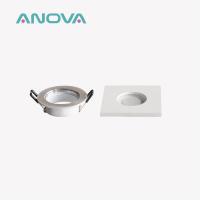China Recessed Spotlight Frame Aluminum Square Design MR16 GU10 60mm Cut-out IP65 Rated for sale