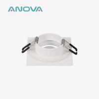 China Recessed Spotlight Frame Aluminum Square Design MR16 GU10 60mm Cut-out IP65 Rated for sale