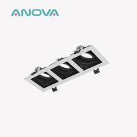 China Recessed Spotlight Downlight Frame Triple-head GU10 MR16 Commercial Adjustable for sale