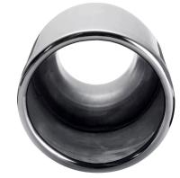 China Muffler tips, D1001,ss304 Mirror polished, Angle cut,Rolled edge, universal application,2.5