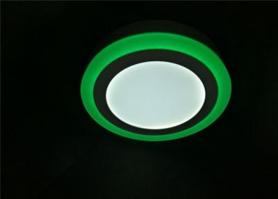 China 12W+4W  Round shape Surface Mounted Led Panel Lighting  White with Green Circle for sale