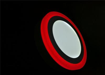 China 12+4W Living Room Round Ø14.5cm Double Color Surface LED Panel 9 Watt White with Red Rim for sale