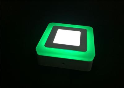 China Green Edge 3W+3W Double Color Led Panel Square White Spot Light SMD 2835 for sale