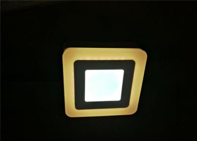 China White Yellow Edge Led Surface Panel Light , 3W + 3W Bright Led Panel Light for sale