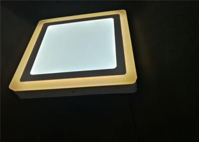 China Surface Mount Double Color Led Panel 18W + 6W Ceiling Square Yellow Edge 1440 Lumens for sale