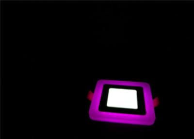 China Recessed Square Led Panel Light , Ultra Thin Double Color 6 Watt Slim Led Panel for sale