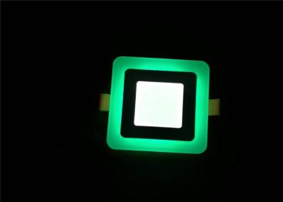 China Flat Coloured LED Downlights 3W + 3W Ceiling White Green Recessed SMD 2835 for sale