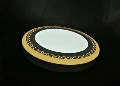 China Wave Pattern 18+6W SMD LED Panel Light Round Surface Mount Double Color White Yellow for sale