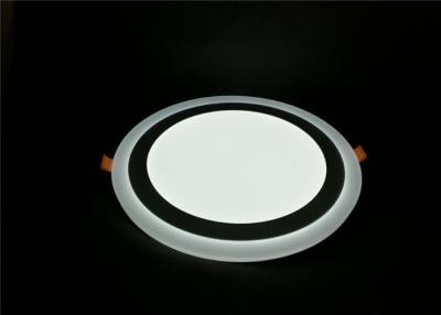 China White + White 24W Double Color Led Panel Round Recessed For Meeting Room for sale