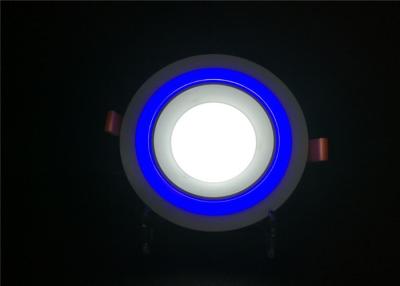 China Embedded Coloured LED Downlights White Centre Blue Edge Round CRI Ra>70 Commerical for sale