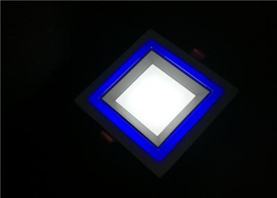 China 12W + 4W Multi Coloured Downlights , Square White Blue Color Changing Led Recessed Lighting for sale