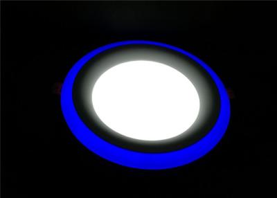China Stylish Cambered Surface 18w+6w Concealed 2 Color White+Blue Round LED Downlights for sale