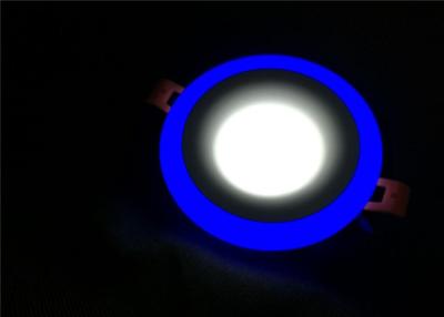China Camber Styling Round Led Panel Light 9W , Two Color Blue Edge 9 Watt Led Downlight for sale