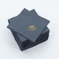 China 33*33cm Black Cocktail Napkins Personalized 18g Disposable Dinner Napkins for sale