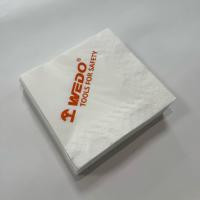 China 21×21cm Folded Paper Dinner Napkins Customized 1/4 Fold Napkin Paper White for sale
