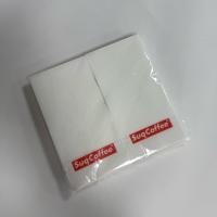 China 33×33 White Beverage Napkins 2Ply Wedding Serviettes Personalised for sale