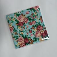 China 25*25 Restaurant Disposable Napkins 18gsm Floral Paper Napkins for sale