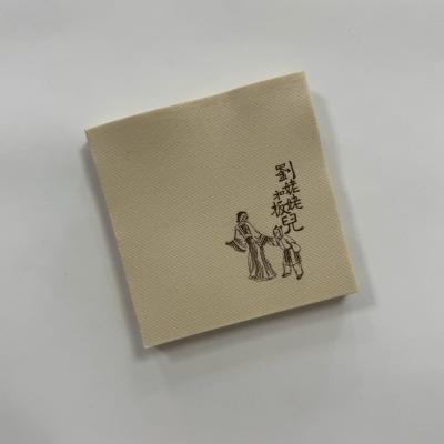China 25×25cm Bamboo Dinner Napkins Glued Composite Disposable Serviettes for sale