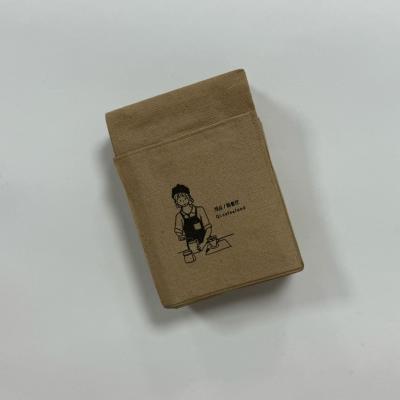 China 1/6 Fold Printed Paper Napkins Eco Brown Paper Dinner Napkins for sale