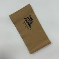 China Degradable Brown Disposable Napkins 1/8 Fold Decorative Paper Napkins for sale