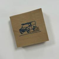 China 40×40cm Dark Brown Paper Napkins Restaurant Recycled Brown Paper Napkins for sale