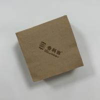 China Full Embossed Paper Napkins Brown Personalized 33×33cm Brown Paper Serviettes for sale