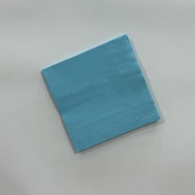 China Decoration Blue Cocktail Napkins 33*33 3ply Personalized Bar Napkins for sale