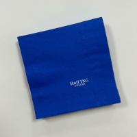 China 30*30 Blue Paper Napkins Restaurant Custom 2ply Beverage Paper Napkins Tissue for sale